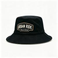 China 100% Cotton Recycled Fabric Fisherman Bucket Hat with One Size Crown for Outdoor Sun Protection for sale