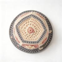 China Wide Brim Patchwork Floral Crochet Bucket Hat Lightweight Breathable Sun Protection for Vintage Daily Streetwear for sale