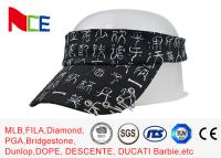 China Custom Rubberized Silk Printed Sun Visors - 58cm Adult Size with Multiple Material & Design Options for sale