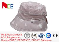China Custom Printed Pink Sun Block Bucket Hat for Women Adult UV Protection Size 56-58cm for sale