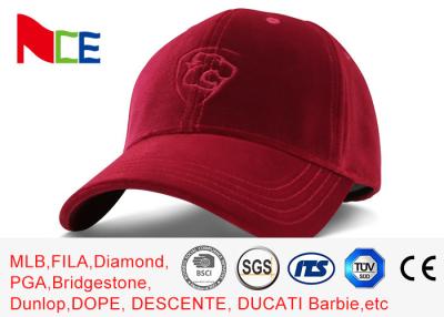 China Custom Dad Cap 58cm Curved Visor Sunshade Vintage Hat Purplish Red for sale