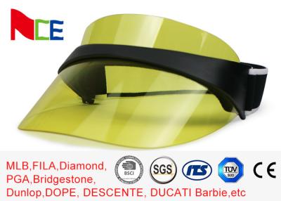 China Green Adjustable Sun Visor Cap With UV50+ Colored Jacquard Elastic Tape for sale