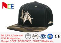China Custom 6 Panel Snapback Hat Flat Brim Hip Hop Style 58cm Eco Friendly Cotton for sale