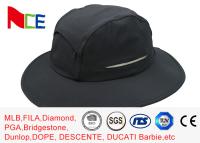 China ACE Black Bucket Hat 64cm Outdoor Camping Climbing Fisherman Boonie Hat with 7cm Visor for sale
