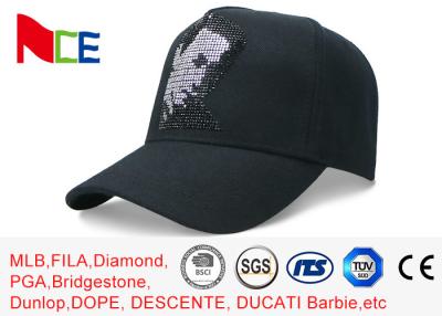 China Custom Rhinestone Cotton 5 Panel Baseball Cap 58cm Adult Size with Sun Protection and Eco-Friendly Materials for sale