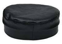 China Black Military Cadet Cap for Women - PU Material, 48-60cm Size Range, Custom Logo Options, SGS Certified for sale