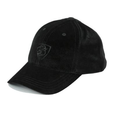 China Custom Unstructured Black Velvet Baseball Cap 58cm with Plastic Buckle Closure - Wholesale Embroidery Options for sale