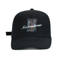 China Custom Embroidered Leather Baseball Cap Curved Visor Adjustable Size 57-60cm for sale