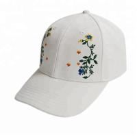 China Custom Embroidered Baseball Cap for Women 56-60cm Size Flower Pattern Summer for sale