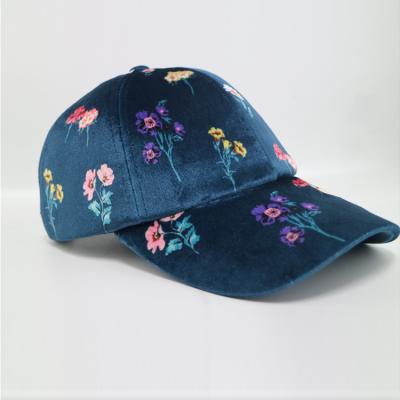 China Custom Embroidered Baseball Caps Ladies Velvet Hats Streetwear 58cm Size for sale