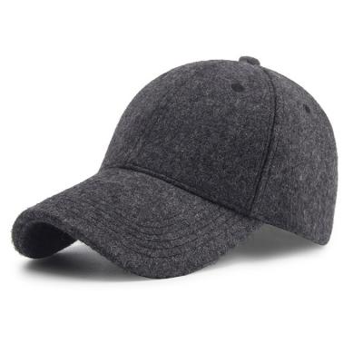 China Custom Winter Baseball Cap for Men Women Adults 58cm Warm Cotton Twill Hat for sale