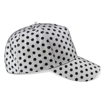 China Custom White Printed Long Brim Baseball Cap 58cm Size with Multiple Material Options for Adults and Kids for sale