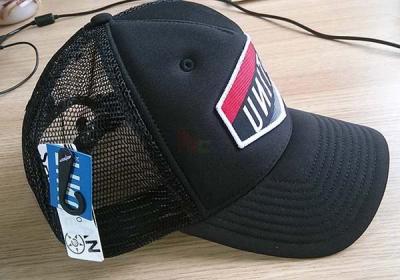 China American Leather Strap Mens Hip Hop Hats , Trucker Mesh Baseball Cap for sale