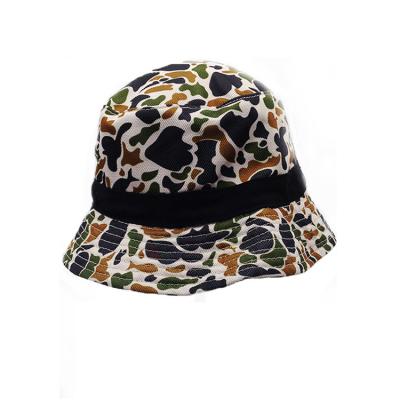 China Fashion 100% Cotton Twill Bucket Hat , Logo Printed Snapback Bucket Hat for sale