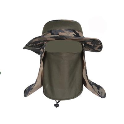 China Custom 100% Cotton Boonie Hat with Neck Flap - 58cm Adult Size for Hiking & Fishing Sun Protection for sale