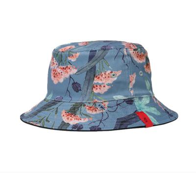 China Custom White 100% Cotton Reversible Bucket Hat 56-60cm Adult Size with Custom Logo Options for sale