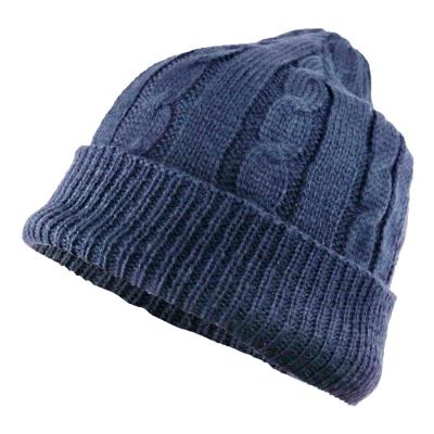 China Custom Logo Women's Slouchy Knit Hat - 65x42x38cm Carton Size, 100pcs MOQ, Knitted Cuff Woolen Beanie Cap for sale
