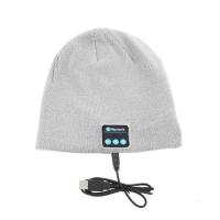 China Washable Bluetooth Beanie Hat with Headphones Custom Logo Knitted Cap for Men Women for sale