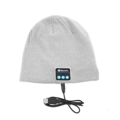 China Washable Bluetooth Beanie Hat with Headphones Custom Logo Knitted Cap for Men Women for sale