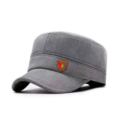 China Curved Brim Winter Military Cadet Cap - 58cm Size with Custom Logo Options for Cold Weather Protection for sale