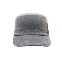 China Custom Logo Military Cadet Cap 58-60cm with Leather Patch - Adjustable Flat Top Officer Hat for sale