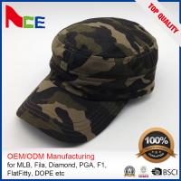 China Custom Camouflage Military Cadet Cap 100% Cotton 56-58cm Size with 3D Embroidery Customization for sale