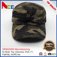 China Custom Camouflage Military Cadet Cap 100% Cotton 56-58cm Size with 3D Embroidery Customization for sale