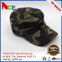 China Custom Camouflage Military Cadet Cap 100% Cotton 56-58cm Size with 3D Embroidery Customization for sale