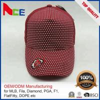 China Customizable Red Baseball Cap Unisex Adjustable Strap 58cm Size for sale