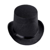China Classic Hard Top Hat 100% Pure Wool Steampunk Top Hat Size 57cm Custom for sale