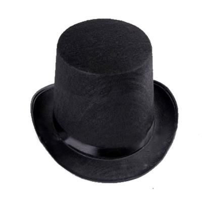 China Classic Hard Top Hat 100% Pure Wool Steampunk Top Hat Size 57cm Custom for sale