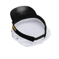 China Custom White Sailor Captain Hat 57CM - Handmade Sinamay Material with Feathers for Promotional Events for sale