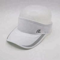China White Youth Visor Hat with Quick-Dry Fabric and Velcro Closure - Adjustable Running Cap for Golf & Outdoor Sports for sale