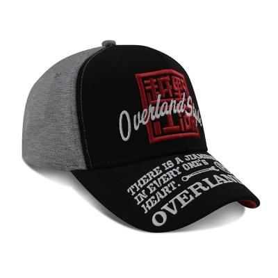 China Awesome 3D Embroidered Baseball Caps Black And Grey Color Male Use for sale