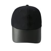 China PU Sports Dad Hat Street Style Black Unisex Cap with Adjustable Metal Closure 56-60cm for sale