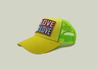 China Custom Children's Yellow 5-Panel Trucker Cap with MY LOVE YOUR LOVE Text - 48-55cm Sizes for sale