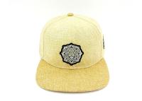 China Yellow Plant Fibre Snapback Hat - Dry & Breathable Summer Headwear for Teenagers with Adjustable Fit for sale