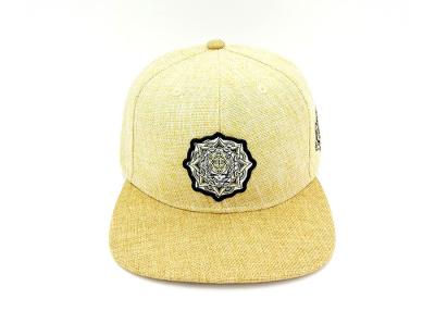 China Yellow Plant Fibre Snapback Hat - Dry & Breathable Summer Headwear for Teenagers with Adjustable Fit for sale