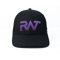 China Custom Embroidered Youth Baseball Caps Flat Visor Cotton Promotional Hats 58cm for sale