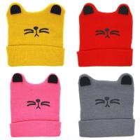 China Cotton Knit Beanie Cat Ear Baby Hat Winter Warm Soft Cap for Boys Girls Wholesale for sale