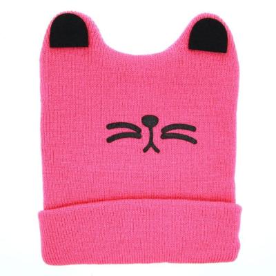 China Cotton Knit Beanie Cat Ear Baby Hat Winter Warm Soft Cap for Boys Girls Wholesale for sale