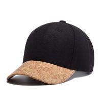 China Wood Brim 5 Panel Snapback / Polyester Wood Bill Hats Baseball Cap for sale