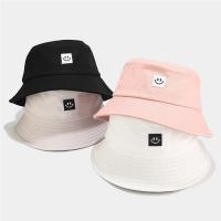 China Custom Smile Print Bucket Hat Unisex Fisherman Hat Sunscreen Outdoor Cap 56-58cm for sale
