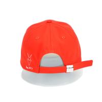 China Customized Red 6 Panel Curve Bill Printed Baseball Caps For Girls for sale