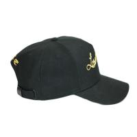 China Customize Black 6 - Panel Flat Embroidery Logo Sports Baseball Caps for sale