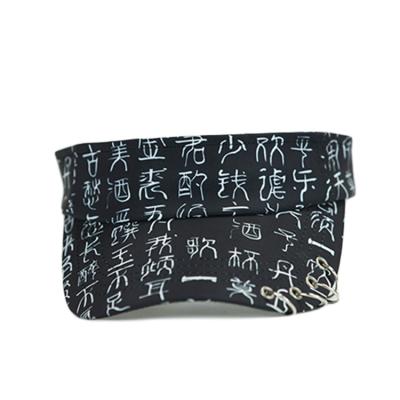 China Custom Sublimation Pattern Sun Visor Cap - 58cm Size, 100% Polyester, Eco-Friendly Golf Headwear for sale