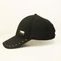China Bsci Curved Brim Polyester 5 Panel Baseball Cap Adjustable With Metal Buckle for sale