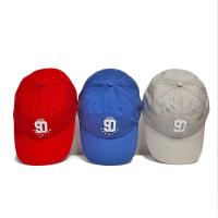China 3d Puff Washed Cotton Unstructured Baseball Caps / Metal Buckle Dad Hats for sale