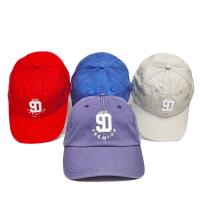China 3d Puff Washed Cotton Unstructured Baseball Caps / Metal Buckle Dad Hats for sale