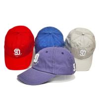 China 3d Puff Washed Cotton Unstructured Baseball Caps / Metal Buckle Dad Hats for sale